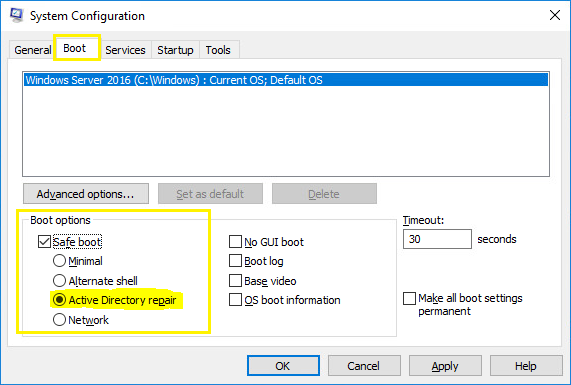 How to restore Active Directory - System Rebuild